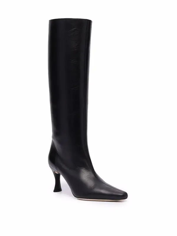 By Far Pointed Knee-length Boots - Black