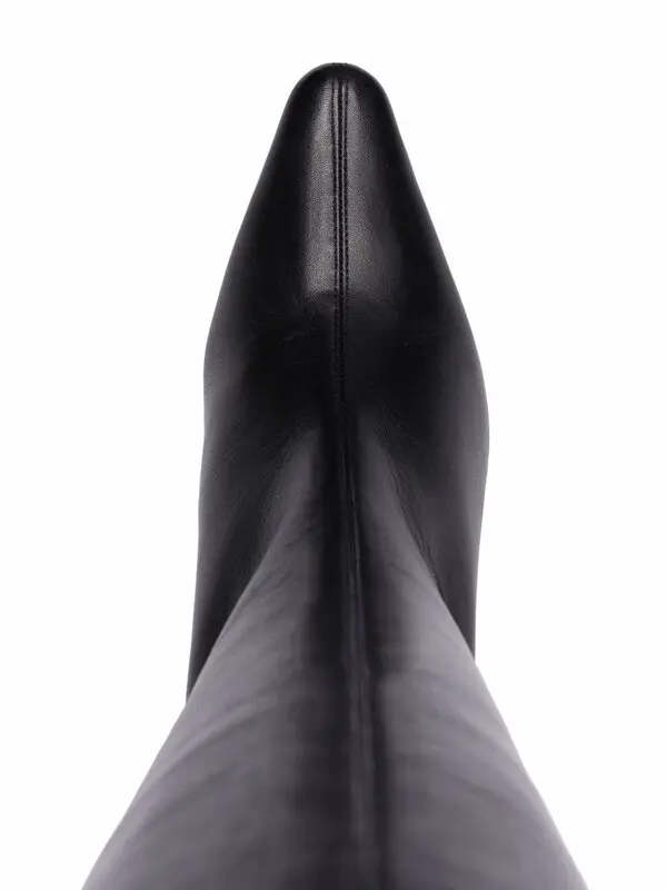 By Far Pointed Knee-length Boots - Black