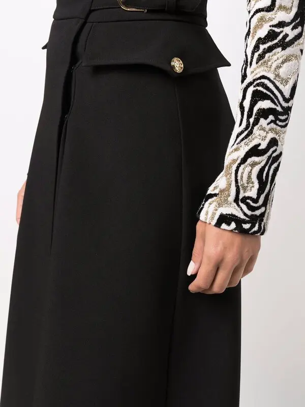 Elisabetta Franchi Flap-pocket A-line Skirt