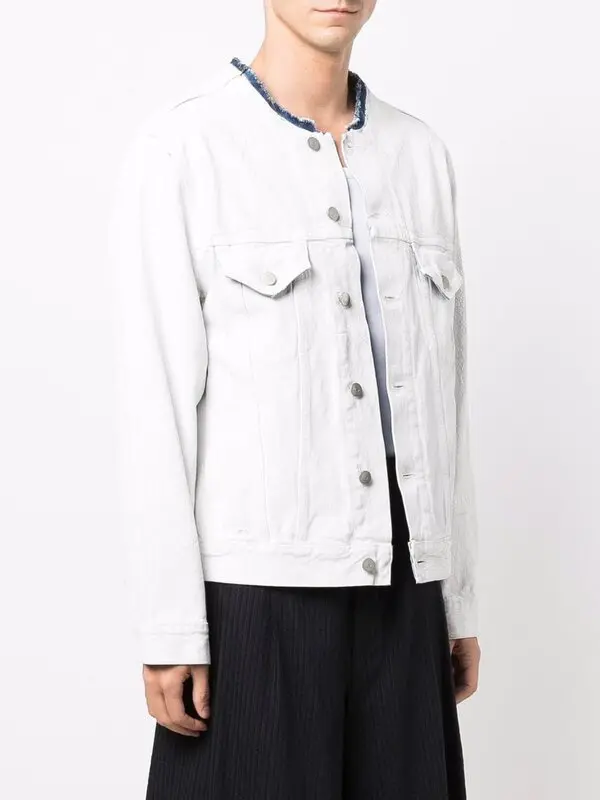 MAISON MARGIELA Raw-cut Collar Denim Jacket