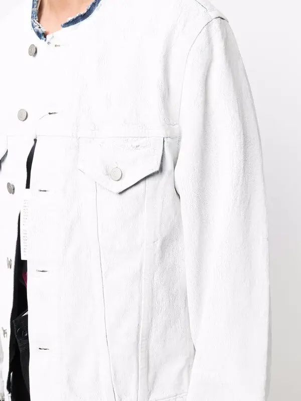 MAISON MARGIELA Raw-cut Collar Denim Jacket