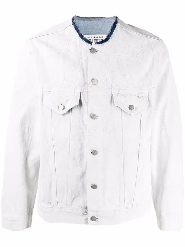 MAISON MARGIELA Raw-cut Collar Denim Jacket