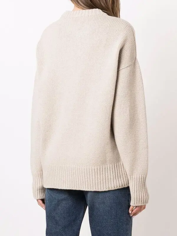 LISKA Ribbed-trim Cashmere Jumper
