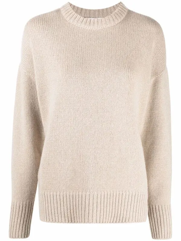LISKA Ribbed-trim Cashmere Jumper