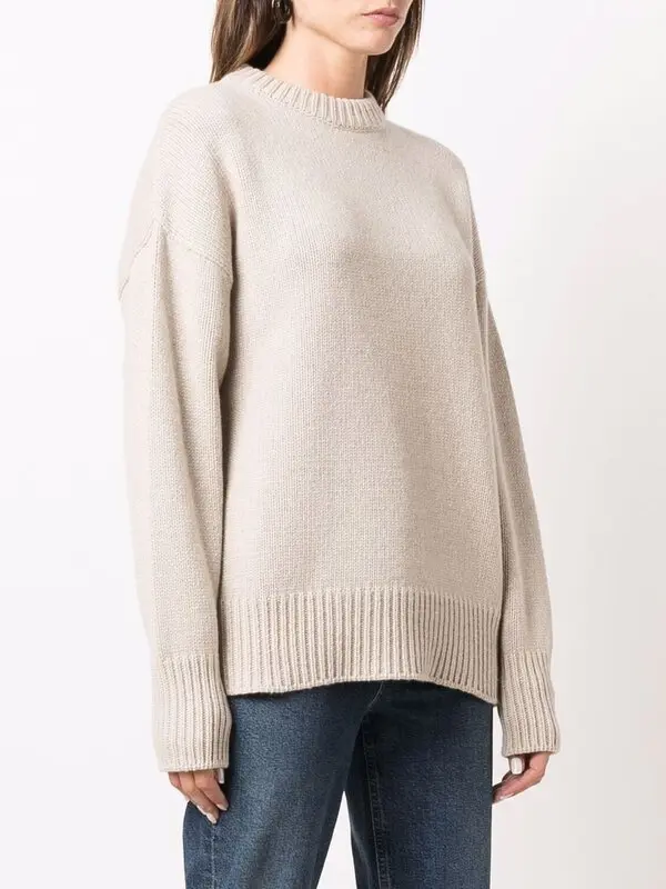 LISKA Ribbed-trim Cashmere Jumper