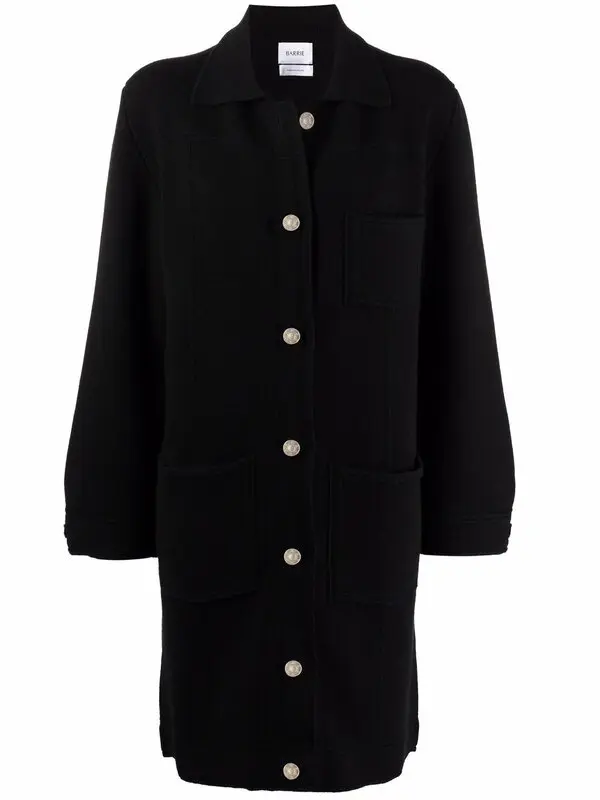 BARRIE Single-breasted Cashmere-cotton Blend Coat