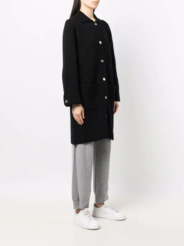 BARRIE Single-breasted Cashmere-cotton Blend Coat