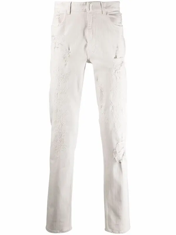 Givenchy Distressed-effect Slim-fit Jeans