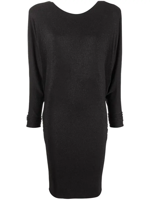 Alexandre Vauthier Wide-shoulder Knit Dress - Black