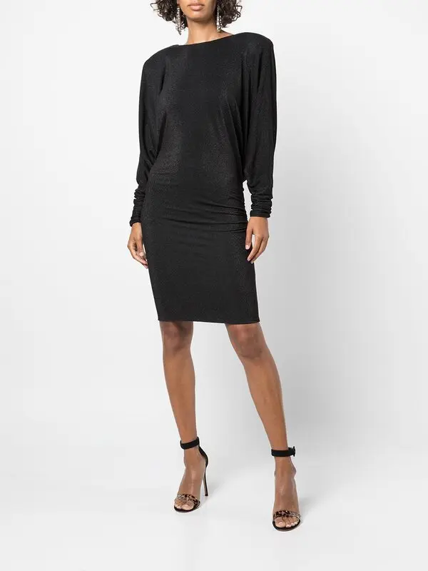 Alexandre Vauthier Wide-shoulder Knit Dress - Black
