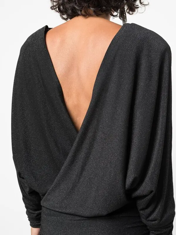Alexandre Vauthier Wide-shoulder Knit Dress - Black