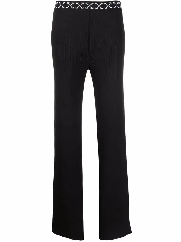 Off-White Arrows Waistband Ribbed Trousers