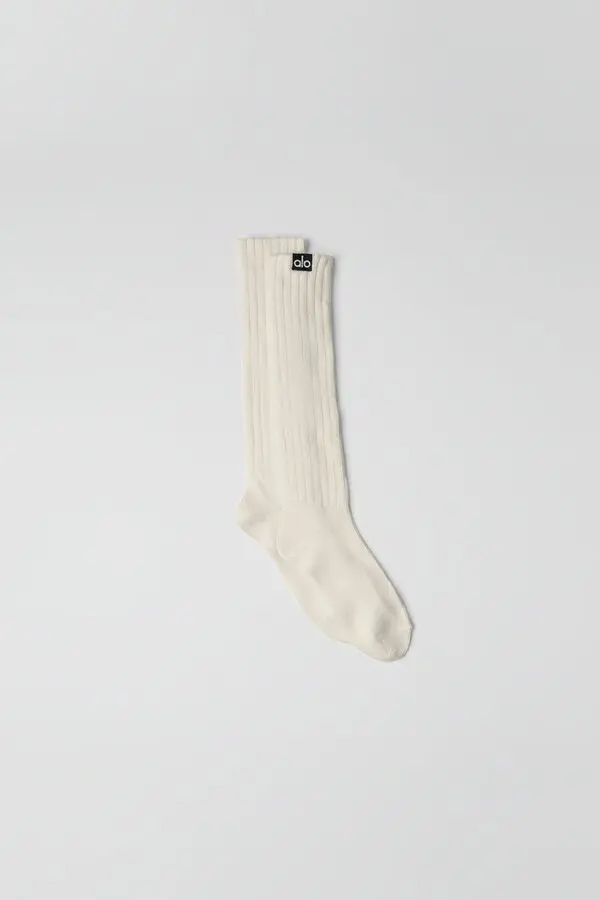 Alo Yoga Scrunch Socks - Bone