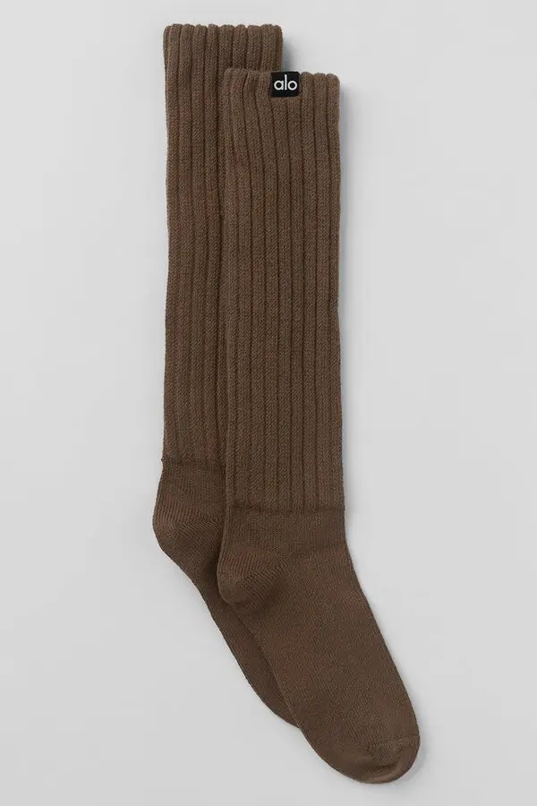 Alo Yoga Scrunch Socks - Espresso