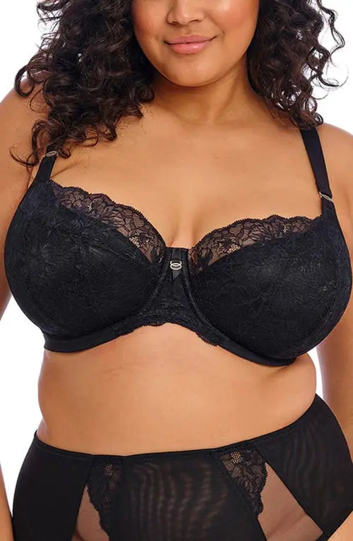 Elomi Brianna Underwire Padded Half Cup Bra - Black