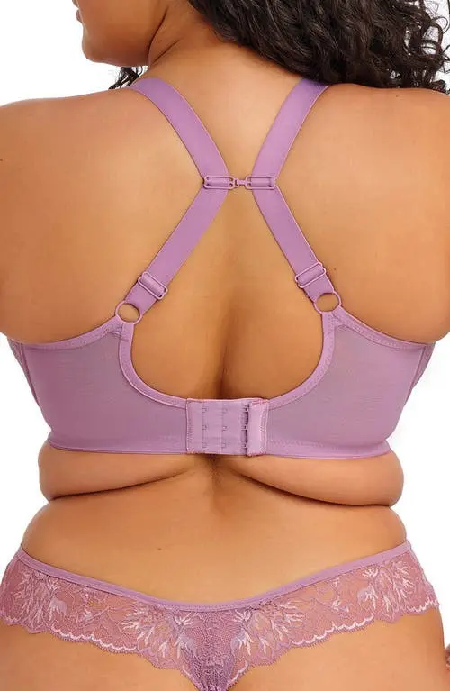 Elomi Brianna Underwire Padded Half Cup Bra - Heather