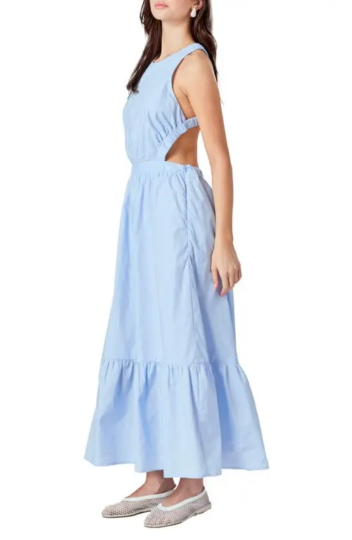 English Factory Open Back Dress - Powder Blue