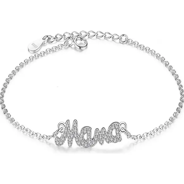 MELANIE MARIE Mama Pendant Bracelet - Sterling Silver