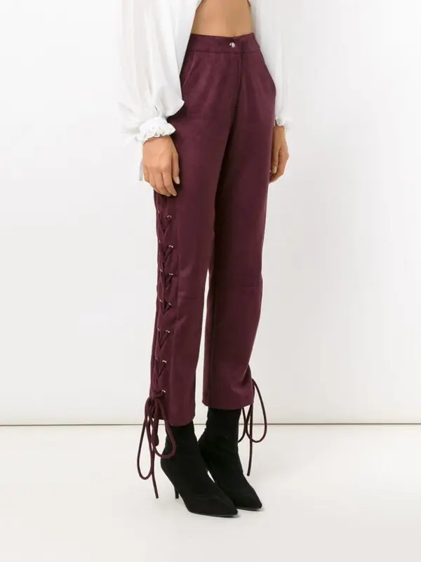 OLYMPIAH Napoles Cropped Trousers - Purple