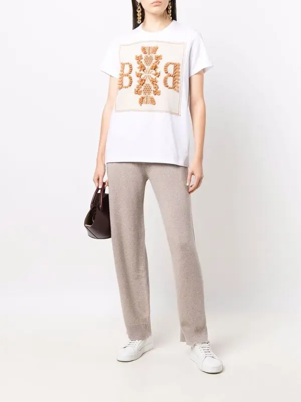 BARRIE Cashmere Wide Leg Trousers - Neutrals