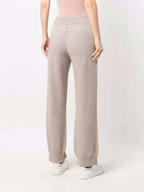 BARRIE Cashmere Wide Leg Trousers - Neutrals