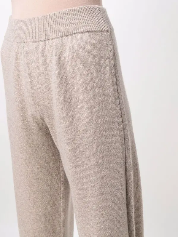 BARRIE Cashmere Wide Leg Trousers - Neutrals
