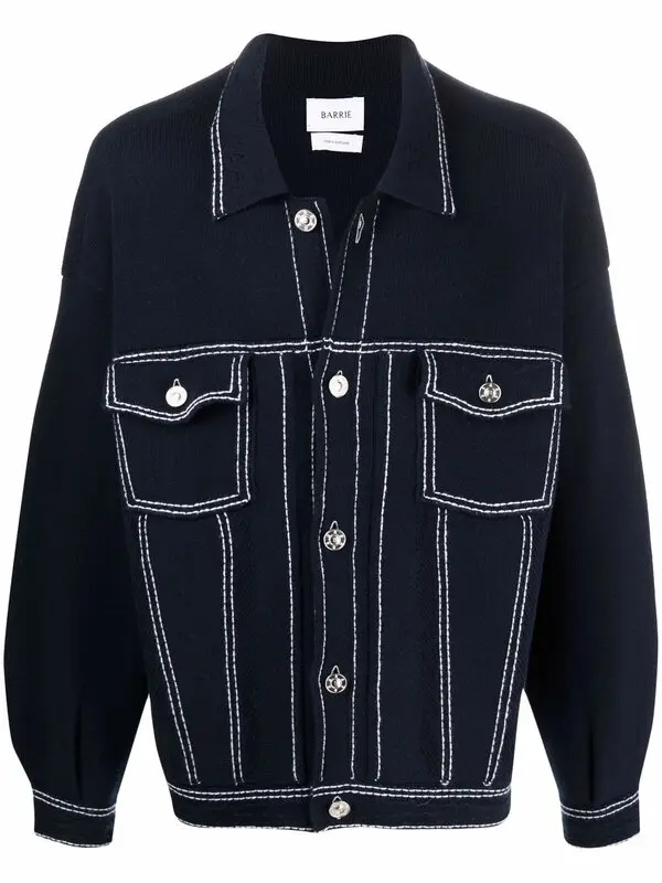 BARRIE Oversized Denim Jacket - Blue
