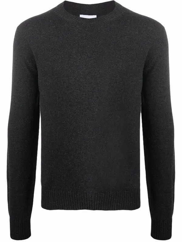 BARRIE B Label Cashmere Jumper - Grey