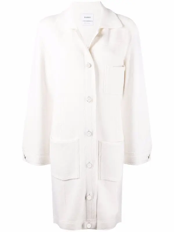 BARRIE Single-breasted Cashmere-cotton Blend Coat