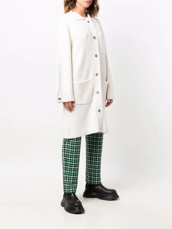 BARRIE Single-breasted Cashmere-cotton Blend Coat