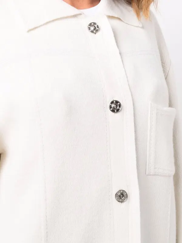 BARRIE Single-breasted Cashmere-cotton Blend Coat