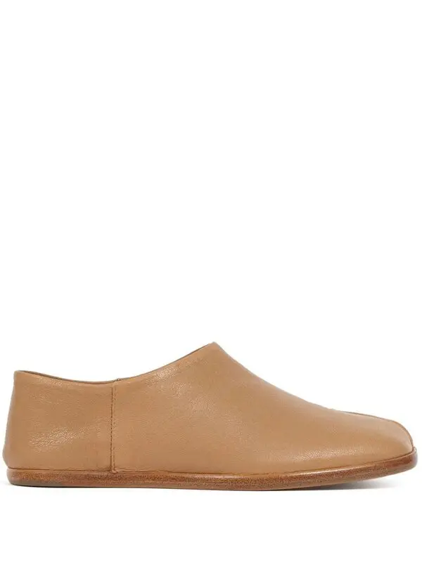 MAISON MARGIELA Tabi Leather Babouche Shoes - Brown