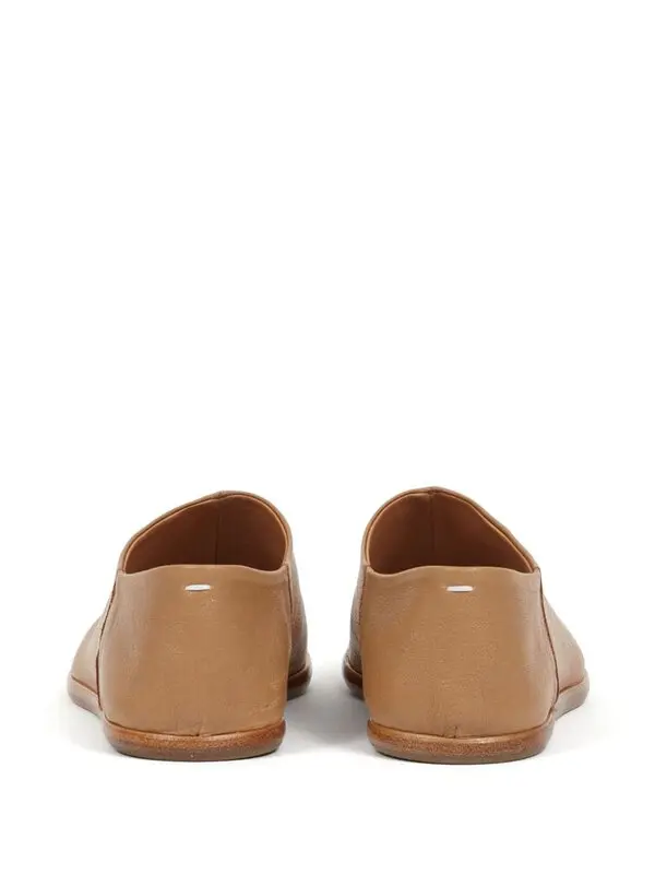 MAISON MARGIELA Tabi Leather Babouche Shoes - Brown