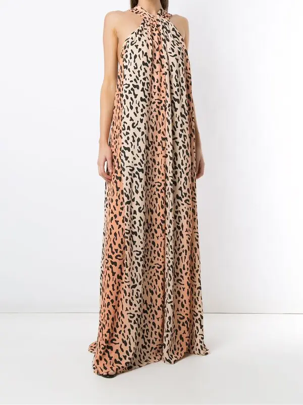 OLYMPIAH Printed Durban Long Dress