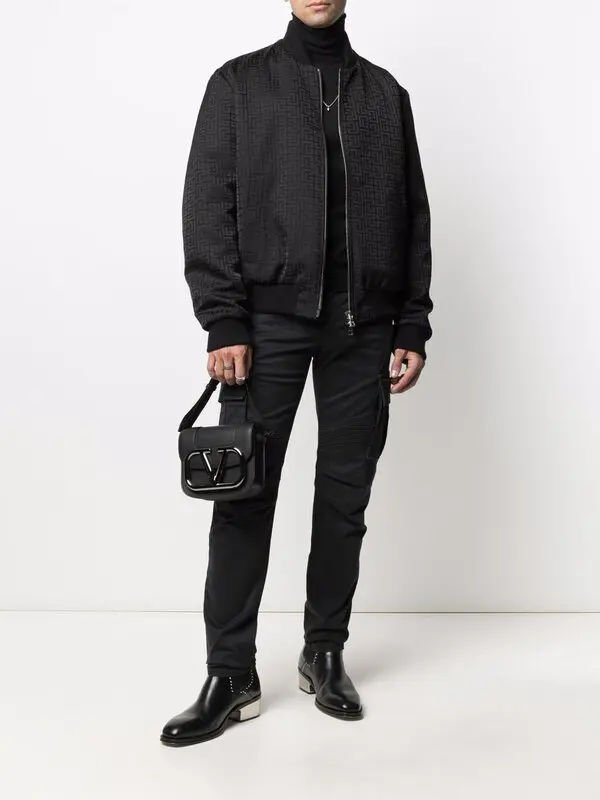 Balmain B-embossed Cargo Jeans - Black