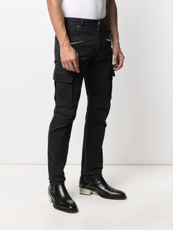 Balmain B-embossed Cargo Jeans - Black