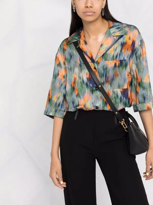 Off-White Abstract-print Bowling Shirt