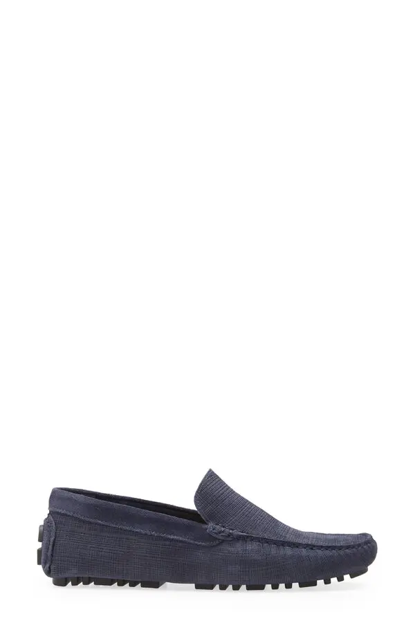 Nordstrom Bend Venetian Driving Shoe - Navy Textured Suede