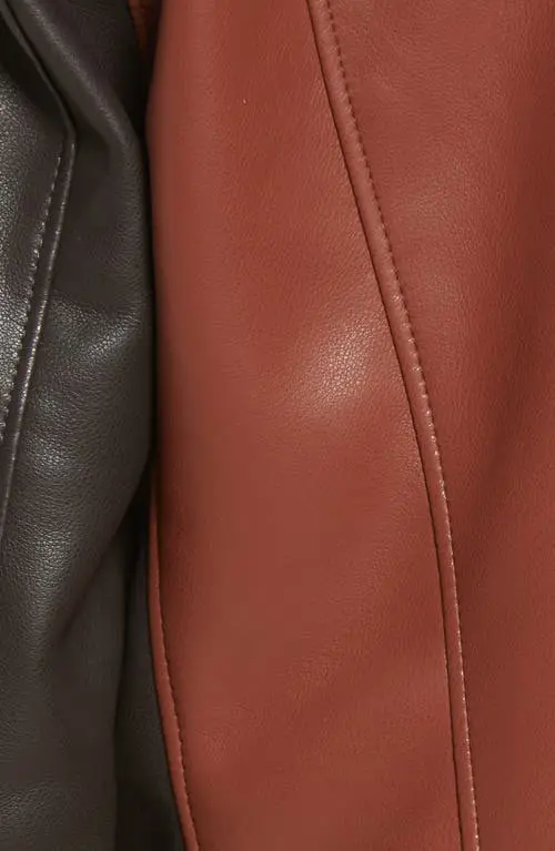 Blanknyc Two-tone Faux Leather Moto Jacket
