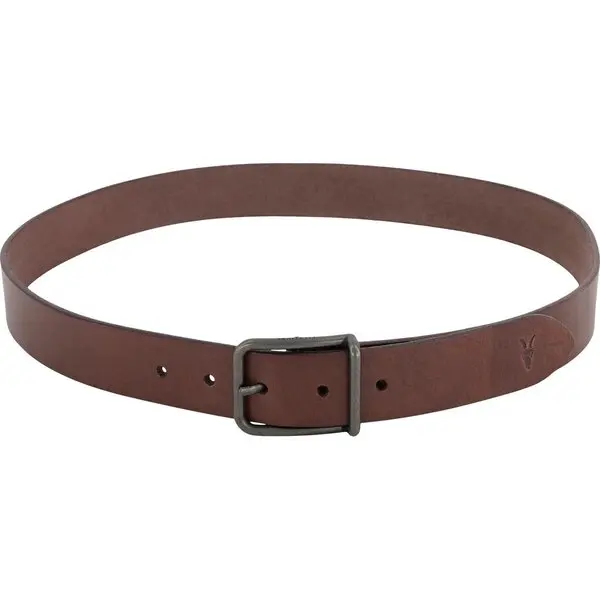 ALLSAINTS Ramskull Leather Belt - Bitter Brown