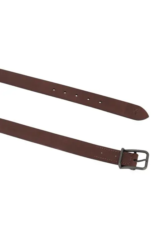ALLSAINTS Ramskull Leather Belt - Bitter Brown