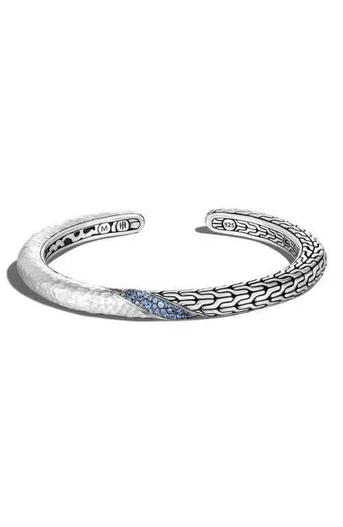 John Hardy Classic Chain Twisted Cuff Bracelet - Blue Sapphire