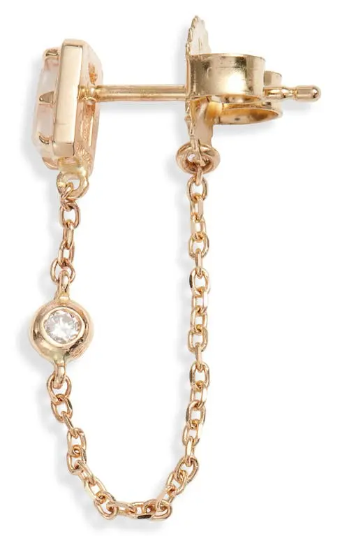 Anzie Cléo Chain Drop Diamond Earrings