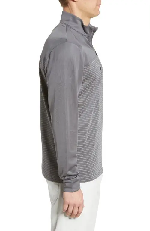 Cutter & Buck Traverse Stripe Quarter Zip Pullover - Elemental Grey