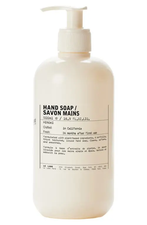 Le Labo Jumbo Hinoki Hand Soap $74 Value - No Color