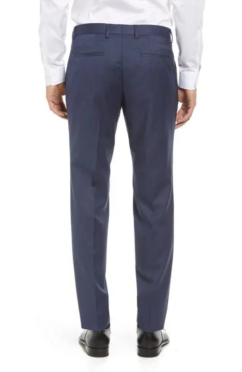 BOSS Genius Slim Fit Wool Suit Pants - Open Blue