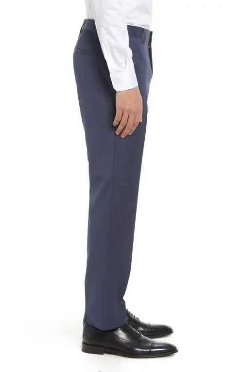 BOSS Genius Slim Fit Wool Suit Pants - Open Blue