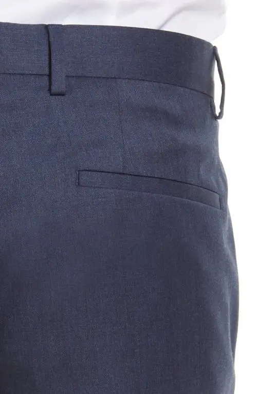 BOSS Genius Slim Fit Wool Suit Pants - Open Blue