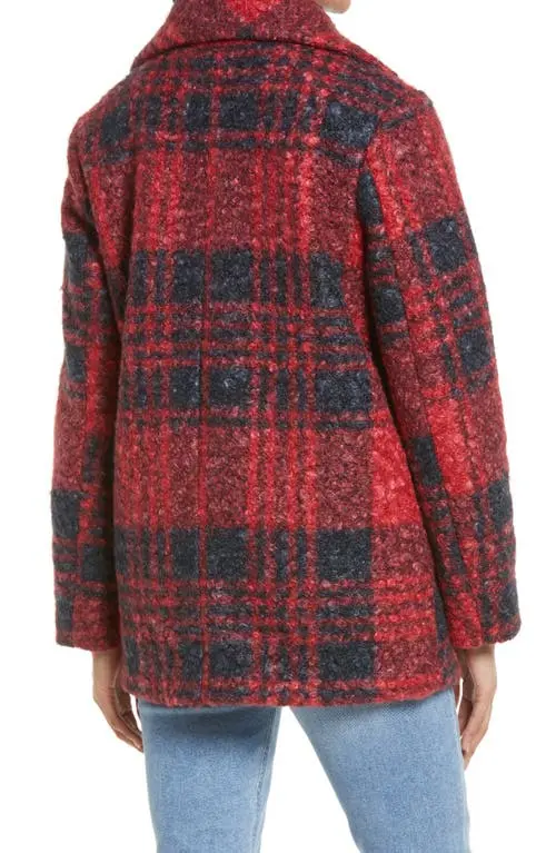 Sam Edelman Plaid Bouclé Coat