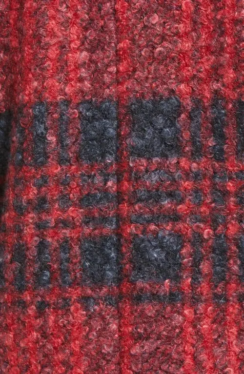 Sam Edelman Plaid Bouclé Coat